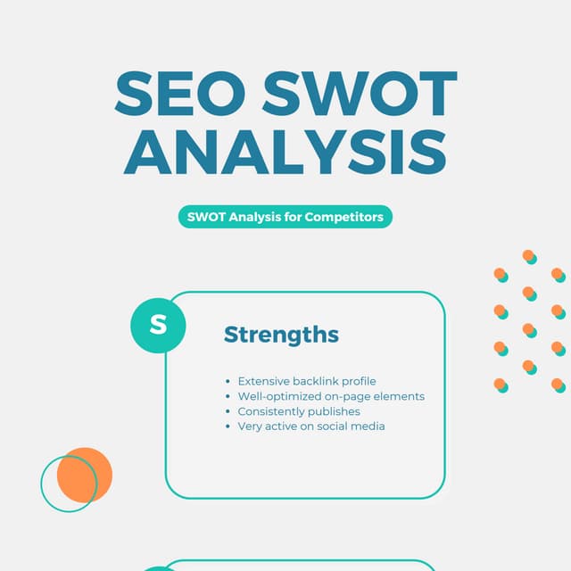 Sample Competitors' SWOT Analysis for your SEO Strategy | PDF