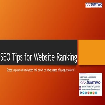 Seo tips for website ranking | PPTX
