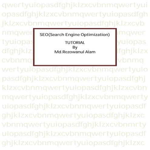 Search Engine optimization (seo) tutorial PDF. | PDF