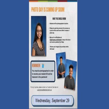 Announcements- Wednesday September 22, 2021 | PPTX