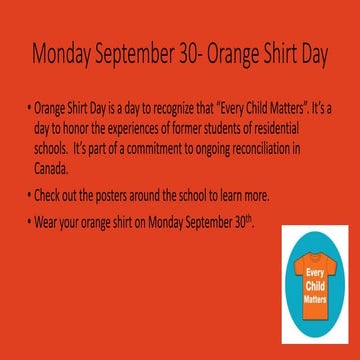 Announcements- Monday September 23, 2019 | PPT