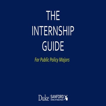 Undergraduate Internship Guide | PPT