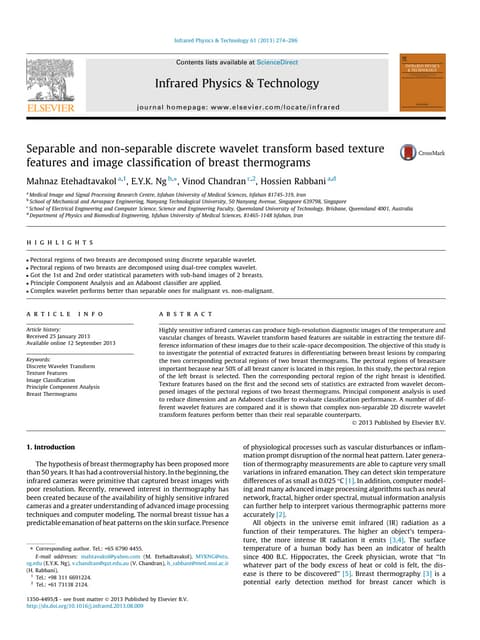 Separable And Non Separable Discrete Wavelet Transform Based Texture Pdf Physics Science