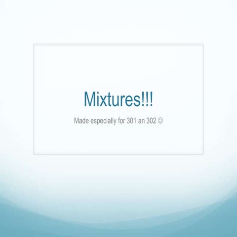 Separation of Mixtures | PPT