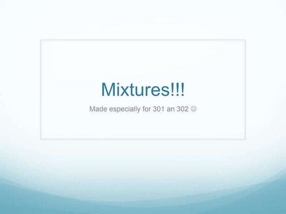 Separation of Mixtures | PPT | Chemistry | Science