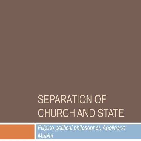Separation of church and state | PPTX