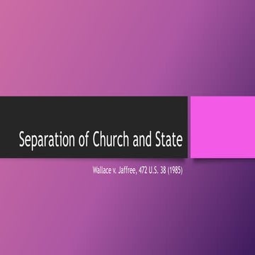 Separation of Church and State | PPTX