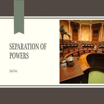 Separation of powers | PPTX