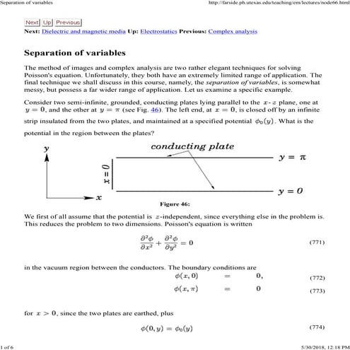 Separation of variables | PDF