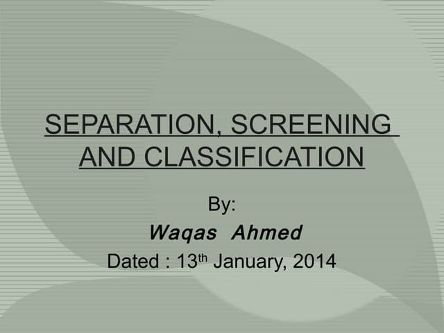 Thickner and clarifiers | PPTX