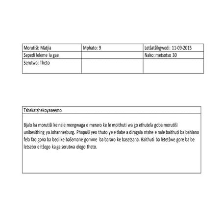 Sepedi methodmicro lesson | DOCX