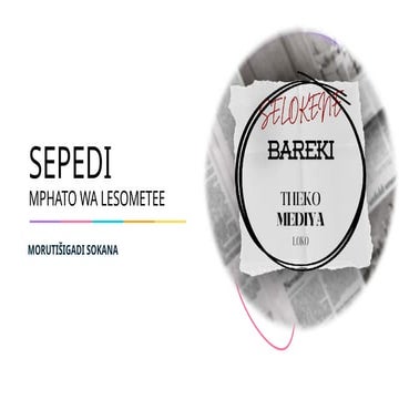 Sepedi presentation papatšo mphato wa lesome | PPTX