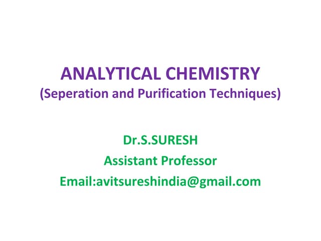 Separation of Mixtures | PPT