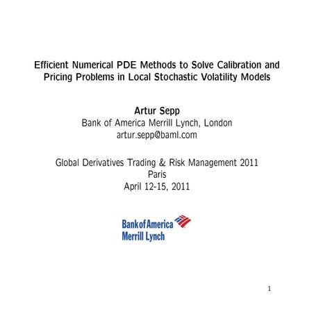 Efficient Numerical Pde Methods To Solve Calibration And Pricing Problems In Local Stochastic