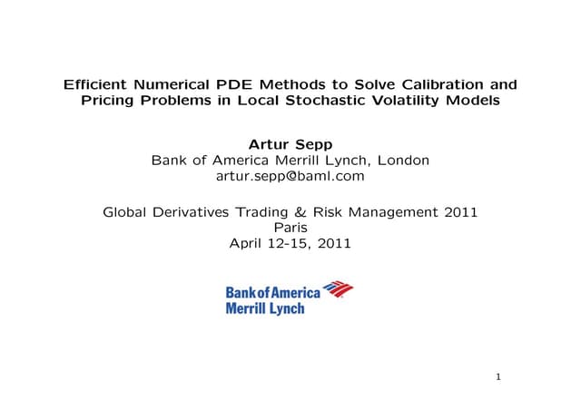 Efficient Numerical Pde Methods To Solve Calibration And Pricing Problems In Local Stochastic