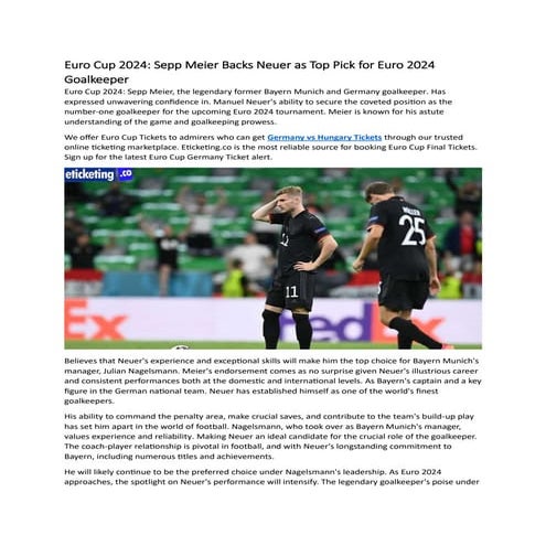 Sepp Meier Backs Neuer as Top Pick for Euro 2024 Goalkeeper.docx