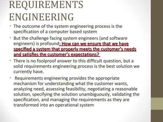 Introduction to Requirement engineering | PPSX | Civil Engineering ...