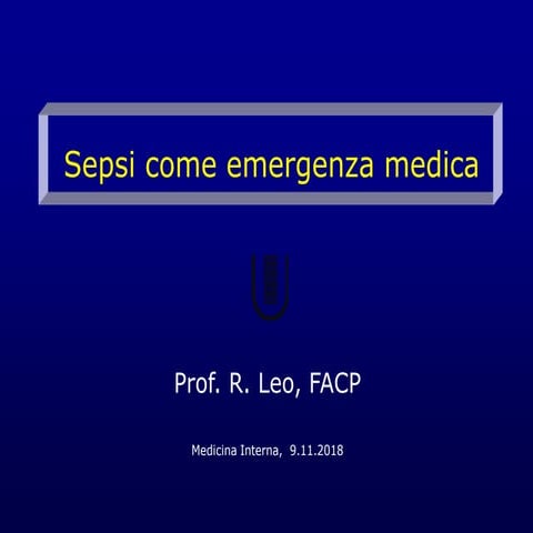 Sepsi Prof. Roberto Leo | PPTX