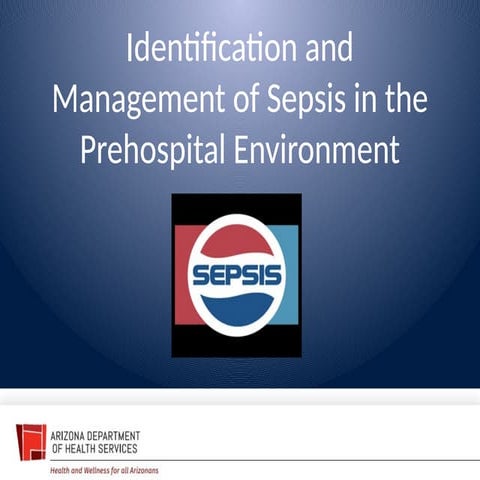 sepsis power point presentation management | PPTX