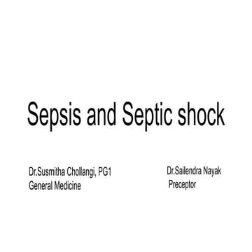 Sepsis and septic shock, etiopathogenesis,management | PDF