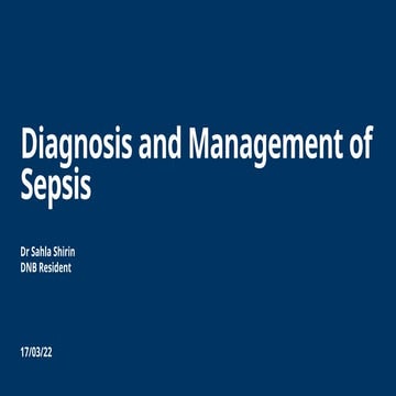 Sepsis Diagnosis and Management. .pptx