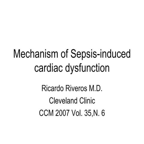 Sepsis-Induced Cardiac Dysfunction | PPT