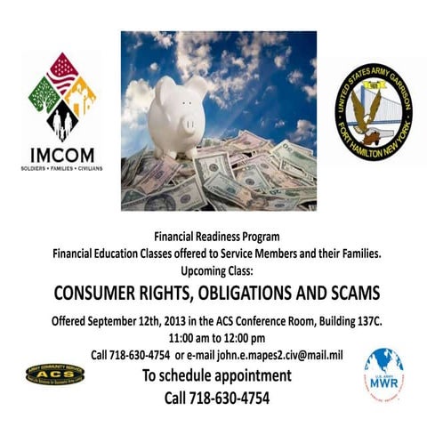 Consumer Rights, Obligations and Scams | PPT