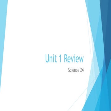Science 24 Unit A Review | PPTX