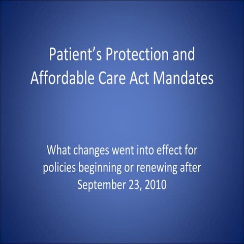 Sept 23 mandates | PPT
