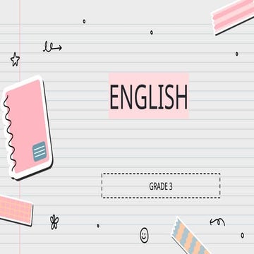 SEPTEMBER-5-ENGLISH GRADE 3 Powerpoint P | PPT