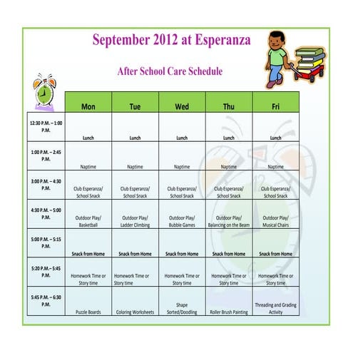 Playground Explorations Rotation schedule | PDF