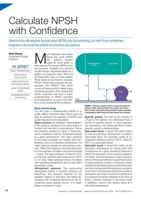 Pump Hydraulic Calculations API-14E, GPSA and PEM | PPT