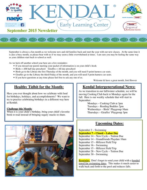 Welcome back newsletter primary sept 2019 | PDF
