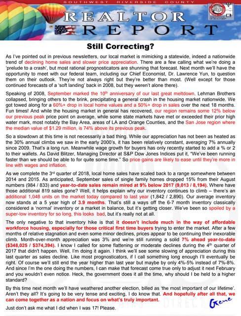 September Realtor Report | PDF