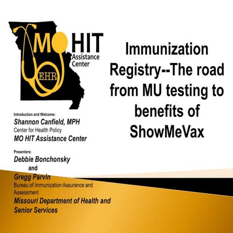MU Testing to benefits of ShowMeVax | PPT