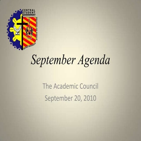 September agenda | PPTX