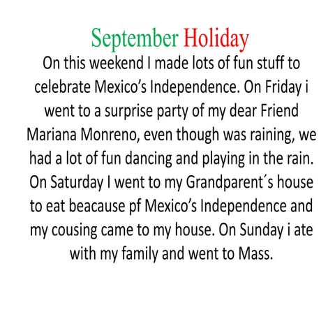 September holiday | PPT