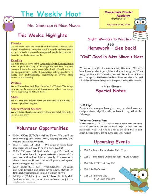 October Newsletter | DOC