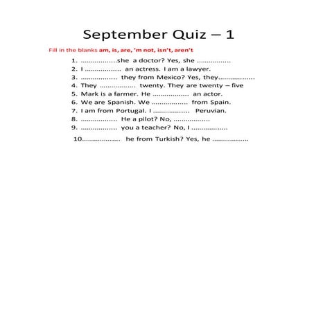 September quiz | DOCX