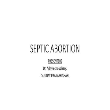Septic abortion | PPTX