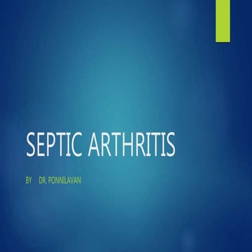 Septic arthritis | PPTX