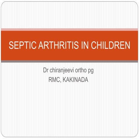 Acute pyogenic arthritis by dr ashutosh | PPTX