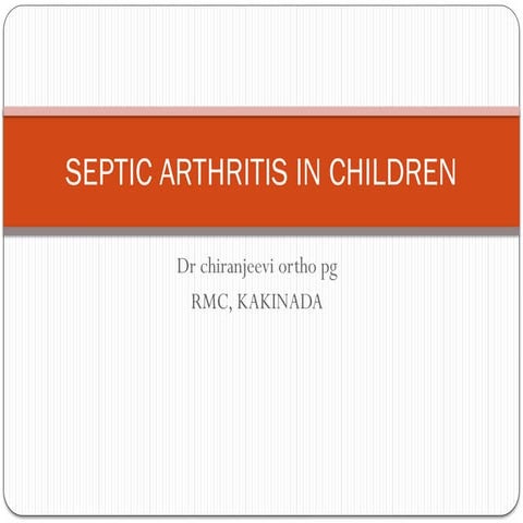 Acute pyogenic arthritis by dr ashutosh | PPTX