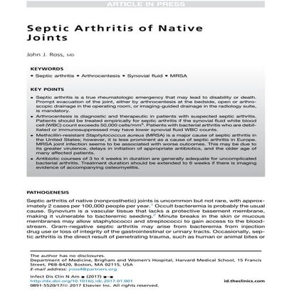 SEPTIC ARTHRITIS by sargam dange mpt.pptx