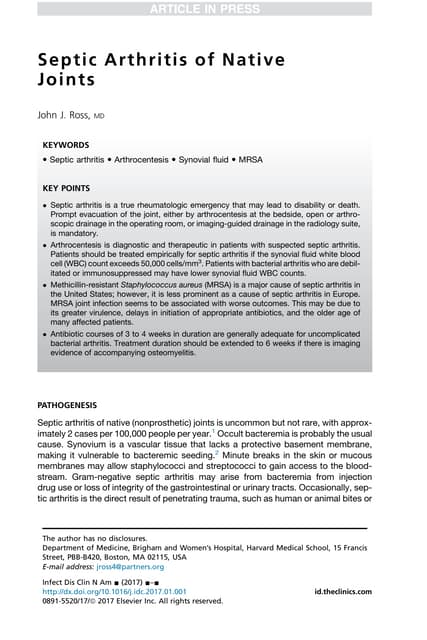 Septic Arthritis 1 Update .pptx