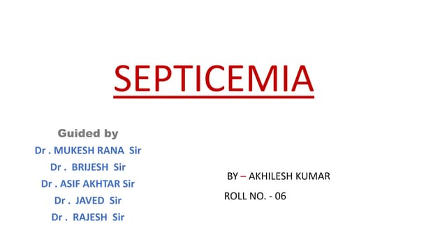 Septicemia | PPT