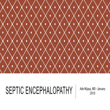 Septic Encephalopathy | PPTX