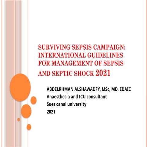 septic shock guidlines.International Guidelines for Management of ...