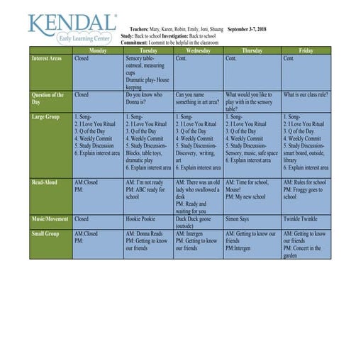 Sep week 1%2c 3 to 7%2c back to school | PDF | Educational Assessment ...