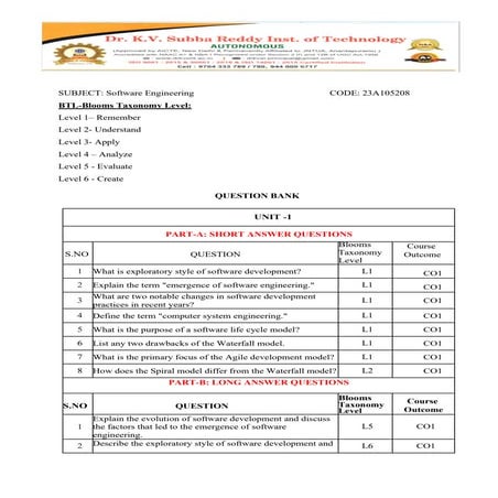 SE QB.pdf this is software engineering question bank | PDF